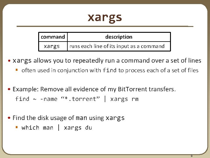CSE 390 a Lecture 3 bash shell continued