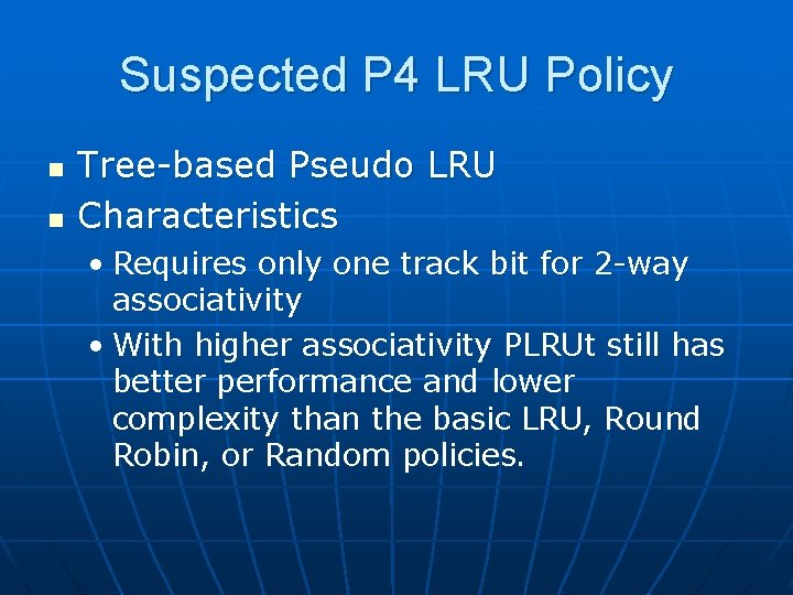 Microbenchmarks for Memory Hierarchy Brooks Mattox Matthew Sweet