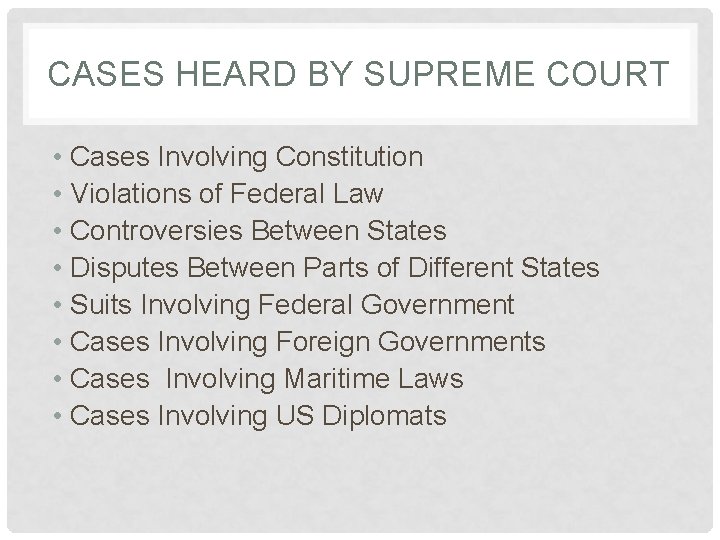 JUDICIAL BRANCH PART I ARTICLE III SECTION I