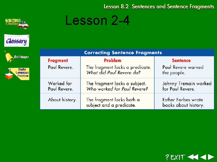 Lesson 2 1 Objectives To identify subjects and