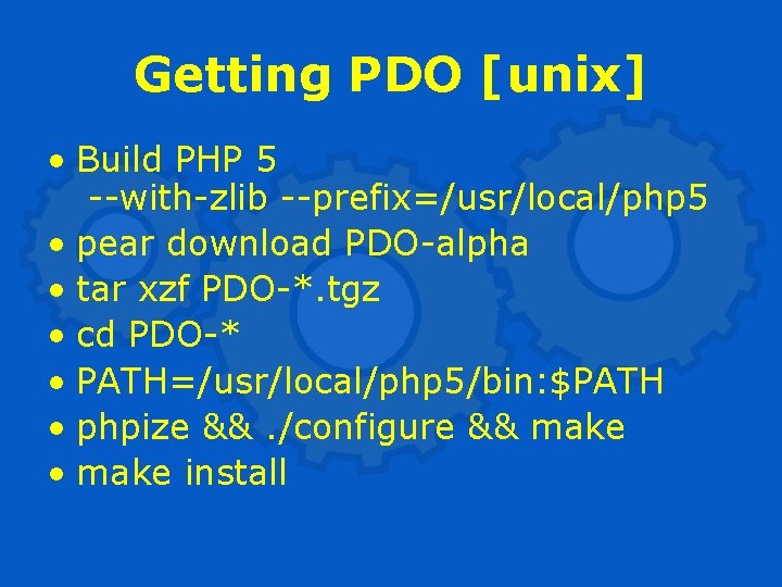 Introducing PHP Data Objects Wez Furlong wezomniti com