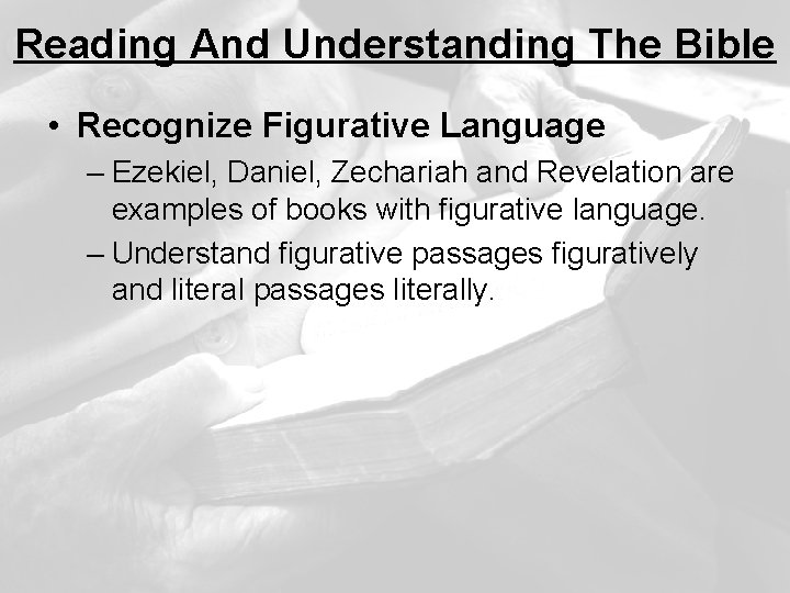 Reading And Understanding The Bible Reading And Understanding