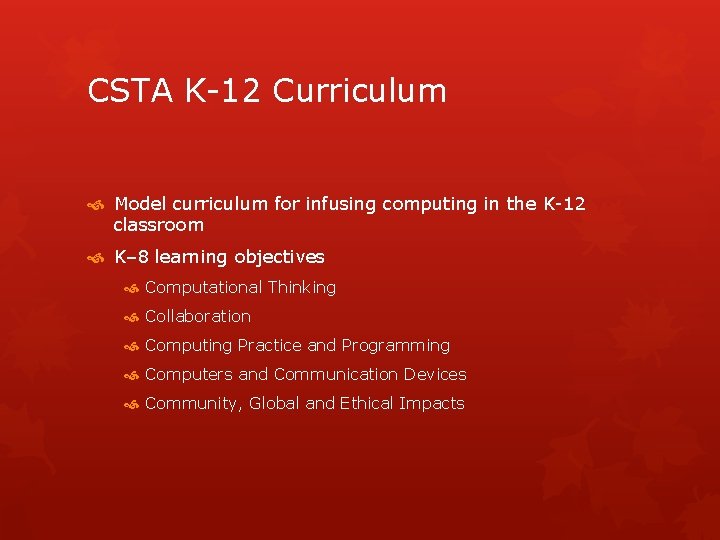 Computer Science K 8 Building a Strong Foundation