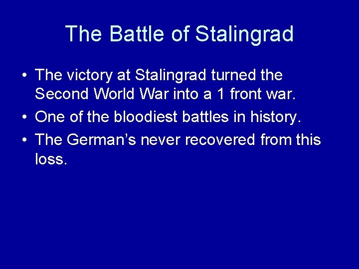 Turning Points of World War II Battle of