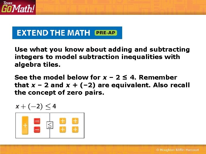 LESSON 13 2 Addition and Subtraction Inequalities How