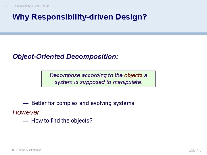 ESE Einfhrung in Software Engineering 4 ResponsibilityDriven Design