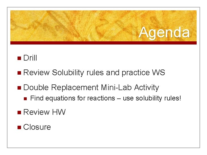 Double Replacement Lab Chemistry 22515 Drill n Explain