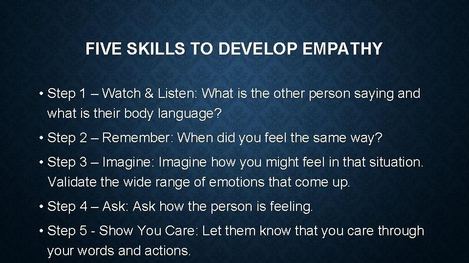 EMPATHY Westport Middle School Advisory Lesson ICEBREAKER NONVERBAL