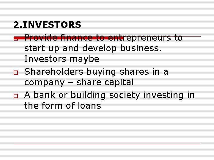 Chap 1 People in Business People and their