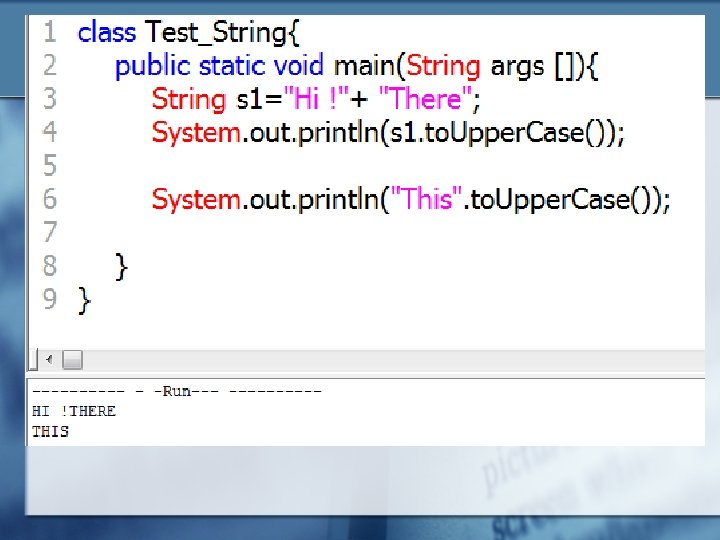 6 Object Class String Encapsulation Object Class String