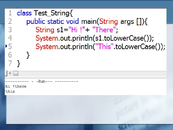 6 Object Class String Encapsulation Object Class String
