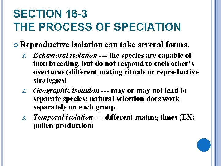 EVOLUTION OF POPULATIONS Objectives 12 1 Identifying ways