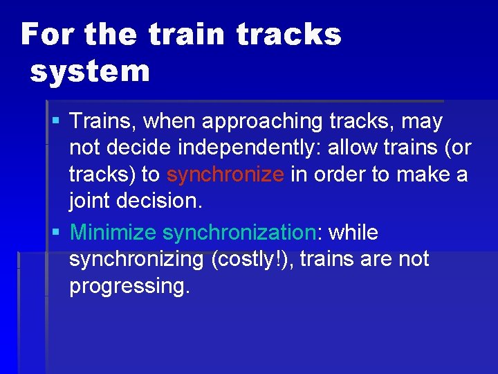 Knowledge Based Synthesis of Control for Distributed Systems