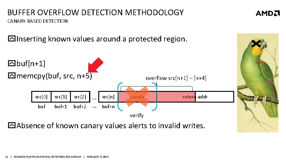 DYNAMIC BUFFER OVERFLOW DETECTION FOR GPGPUS CHRIS ERB