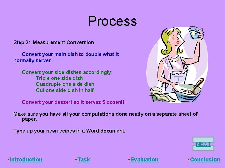 Cooking with Fractions A Webquest by Mrs Jennifer
