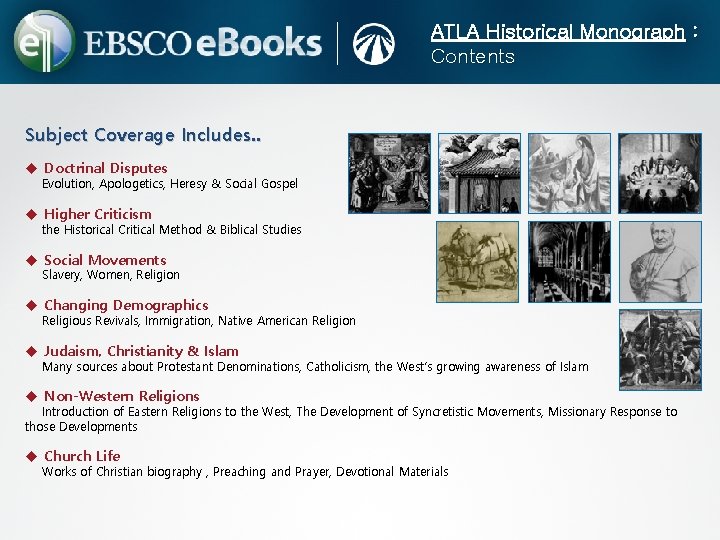 EBSCO e Book ATLA Historical Monograph EBSCO ATLA