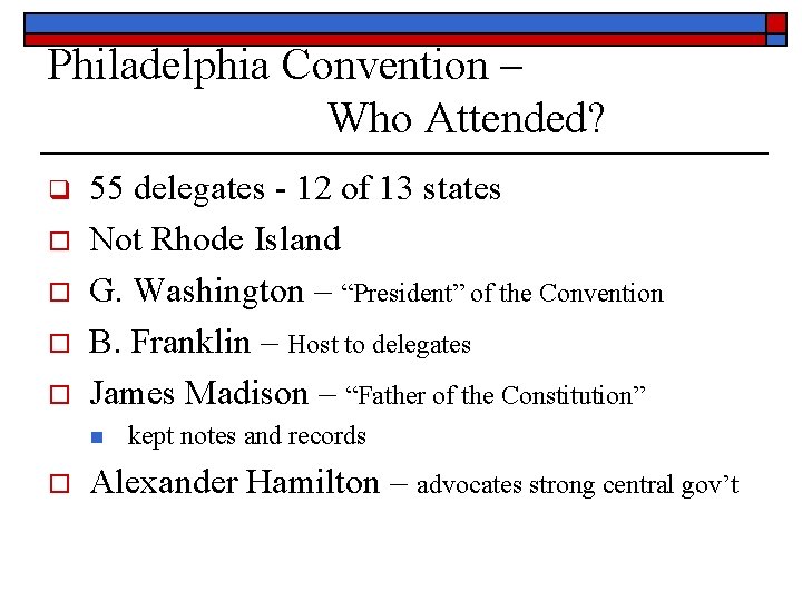 Problems under the Articles led to Conventions Lead