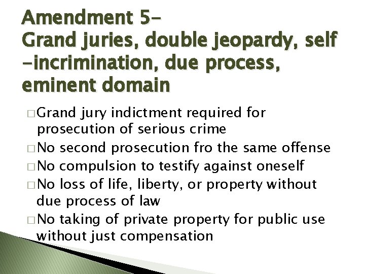 Amendments Bill of Rights Background Bill of Rights