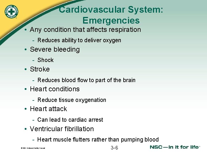 LESSON 3 THE HUMAN BODY 2011 National Safety