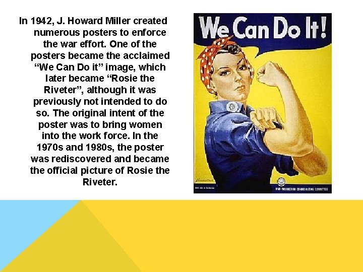 ROSIE THE RIVETER A SYMBOL OF FEMINISM AND