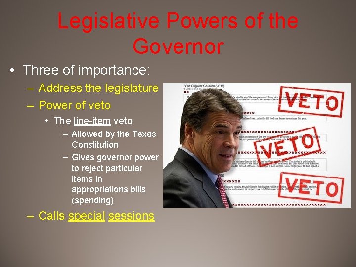 Texas Executive Branch Essential Questions Compare the principles