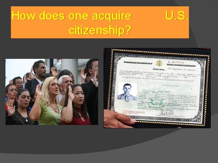 THE BASIS OF CITIZENSHIP Essential Question What concepts