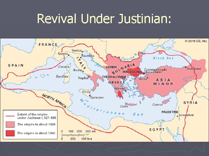 The Byzantine Empire Map of E W Roman