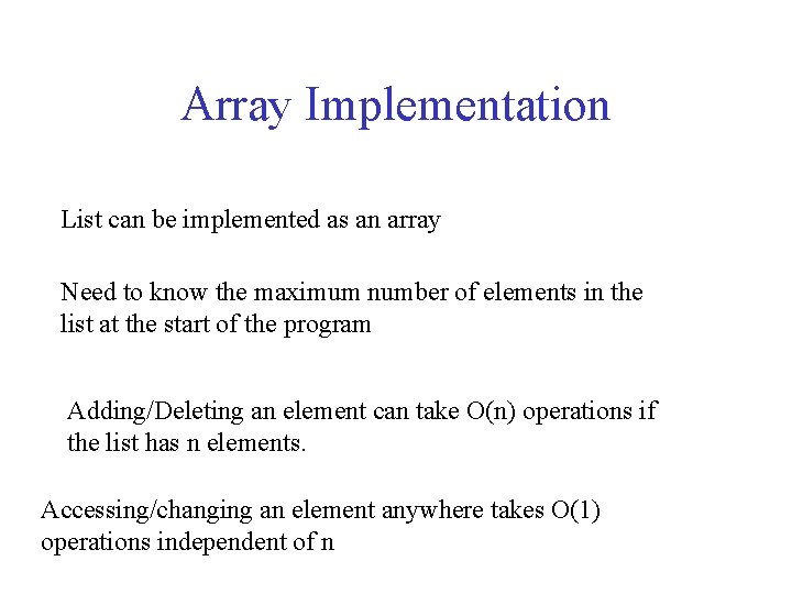 Lecture 4 Abstract Data Types ADT Usual Data
