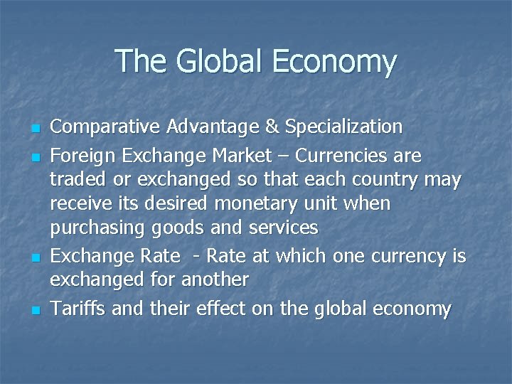 AP Economics Final Exam Review The Basics n