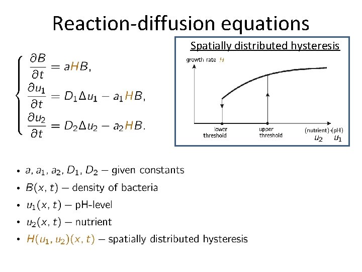 Reactiondiffusion equations with spatially distributed hysteresis Pavel Gurevich