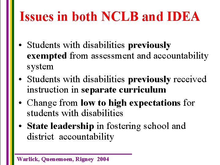 Options for including students with learning disabilities in