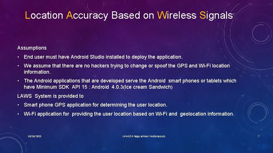 LAWS Location Accuracy based on Wireless Signals Master