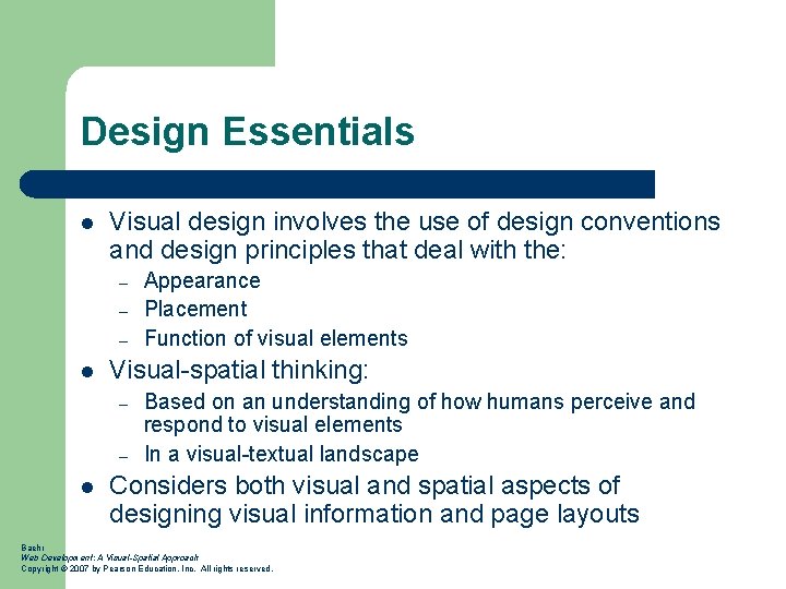 Web Development A VisualSpatial Approach Chapter 7 Visual