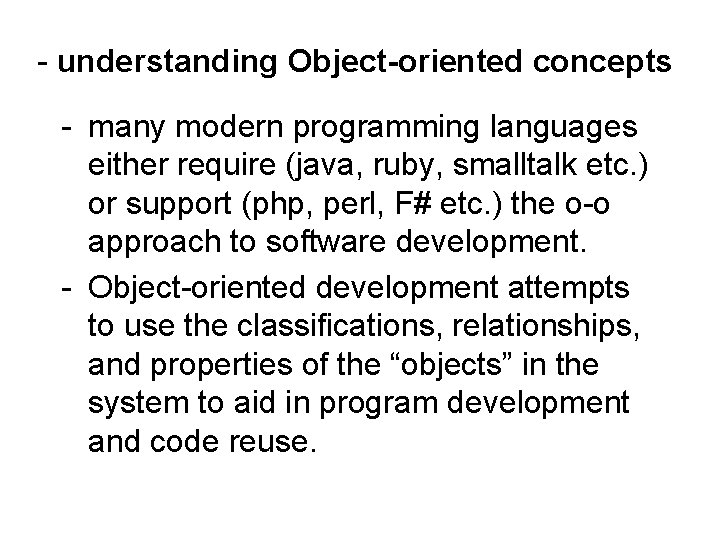 ObjectOriented PHP 1 Key topics Objectoriented concepts Classes