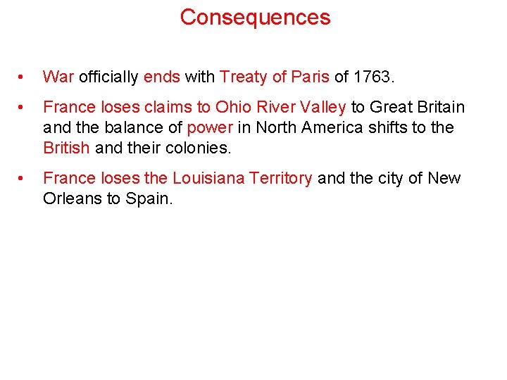 French and Indian War Causes Great Britain and