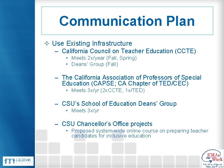 Collaboration for Effective Educator Development Accountability and Reform