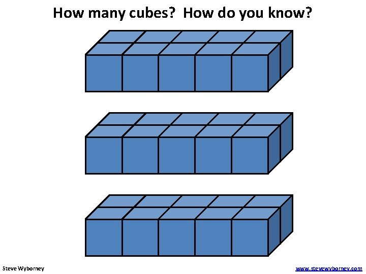 How Many Cubes How Do You Know Steve