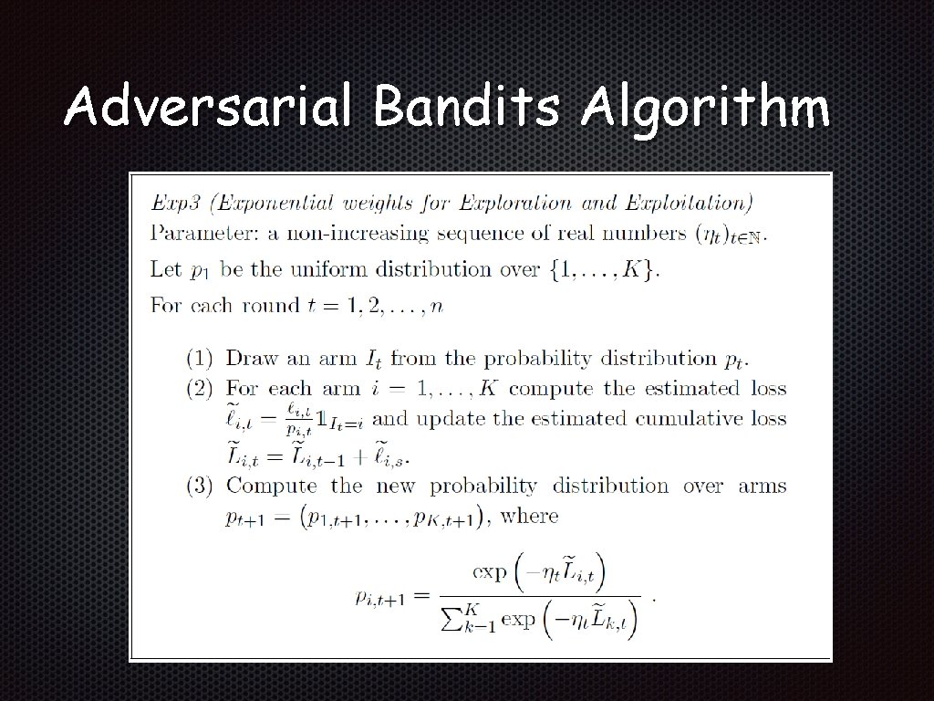 Basics of Multiarmed Bandit Problems Zhu Han Department