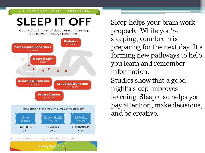 Sleep makes you feel better but its importance