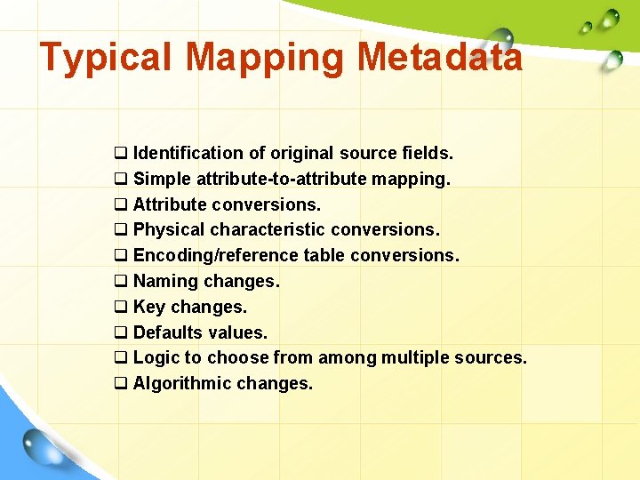 Metadata Business Intelligence LOGO Erwin Moeyaert Overview What