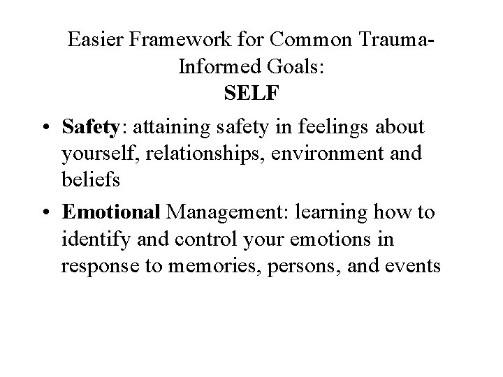 Early Childhood TraumaInformed Practices Building a Common Framework