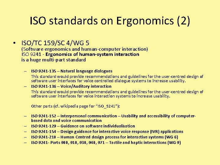 Overview of ISO standardisation actions by Jan Engelen