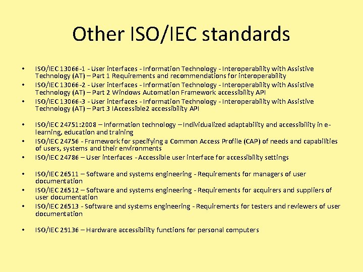Overview of ISO standardisation actions by Jan Engelen