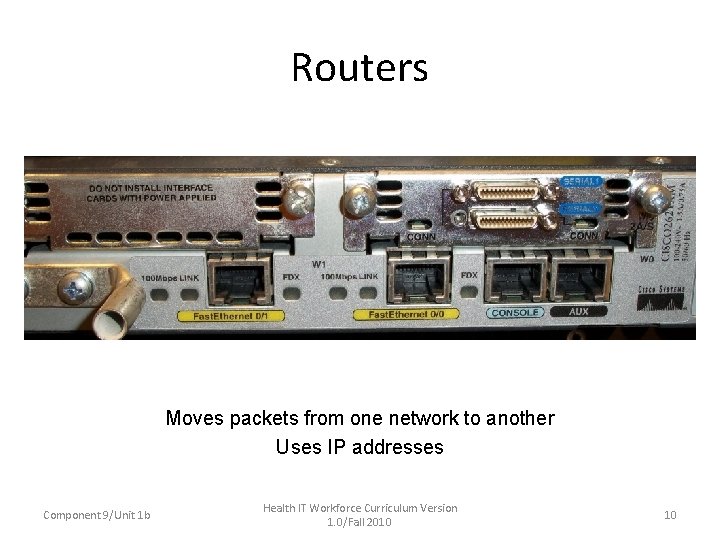 Networking and Health Information Exchange Unit 1 b