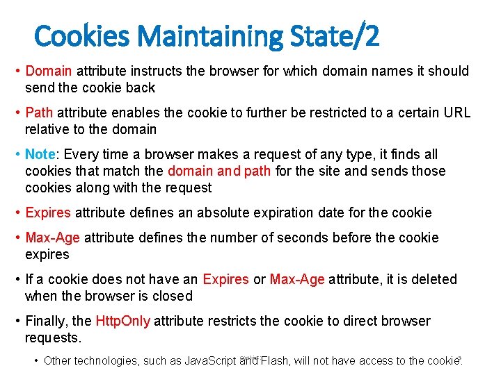 Cookies Client Session Identification Cookies Stateless Protocol Remember