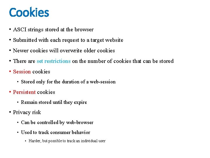 Cookies Client Session Identification Cookies Stateless Protocol Remember