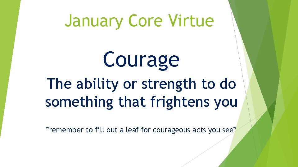 Town Hall Meeting January 2019 Student Recognition December