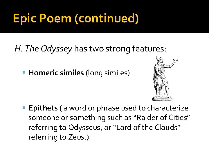 The Odyssey Background Notes I Epic Poem A