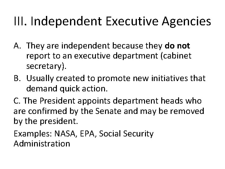 The Federal Bureaucracy I The Fourth Branch of