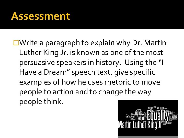 Speech Analysis I Have a Dream by Dr